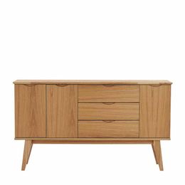 Pharao24.de Sideboard mit Eiche Furnier 150 cm breit