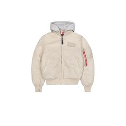 Alpha Industries Jacke Herren Gr&ouml;&szlig;e L beige / grau / rot / wei&szlig;