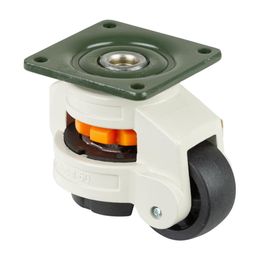 BS Rollen W220.A90.050 Heberolle Lenkrolle mit Feststeller, Raddurchmesser 50 mm, aus Kunststoff für Möbel)