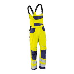 K&Uuml;BLER WORKWEAR K&uuml;bler Latzhose REFLECTIQ PSA 2 warngelb/dunkelblau Form 3207 Gr&ouml;&szlig;e 48 ; K&uuml;bler Workwear (3207 8340-3448-48)