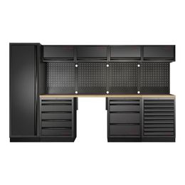 Kraftwerk Mobilio 5er Kombi, Hochschrank, 4/5/9 Schubladen, Buche (3964K-BLK-015)