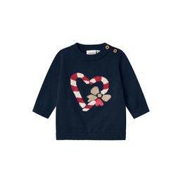 name it Pullover 'NBFREAMO' Gr&ouml;&szlig;e 68 dunkelbeige / navy / rot / wei&szlig;