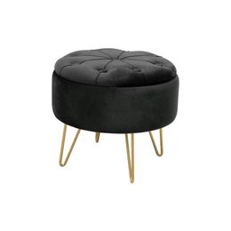 M&ouml;bel Kraft Pouf mit F&uuml;&szlig;en schwarz &Oslash;: 38.0 &raquo; M&ouml;bel Kraft
