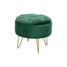 M&ouml;bel Kraft Pouf mit F&uuml;&szlig;en gr&uuml;n &Oslash;: 38.0 &raquo; M&ouml;bel Kraft