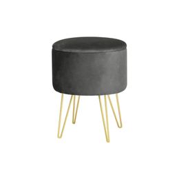 M&ouml;bel Kraft Pouf mit Stauraum grau &Oslash;: 35.0 &raquo; M&ouml;bel Kraft