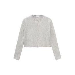 MANGO TEEN Strickjacke 'Curly2g' Damen Gr&ouml;&szlig;e S hellgrau