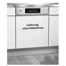 Beko teilintegrierbarer Geschirrspüler "BDSN38440X 7696501677", Energieeffizienz: C (A-G), silber (silberfarben), B:59,8cm H:81,8cm T:57cm, Geschirrspüler, hocheinbaufähig