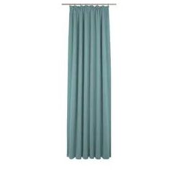 Vorhang WIRTH "Newbury", blau (mittelblau), B:130cm H:175cm, Baumwolle, Polyester, Gardinen, nach Ma&szlig;