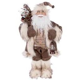 Weihnachtsmann "Weihnachtsdeko", braun, B:19,5cm H:61,5cm T:28,5cm, Vinyl, MyFlair MÖBEL & ACCESSOIRES, Dekofiguren, Höhe ca. 61 cm