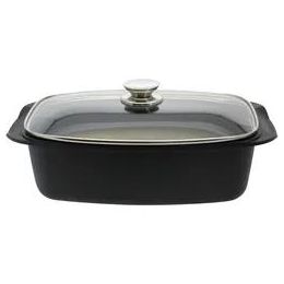 Bräter ELO BASIC "Universalbräter Quatrorondo, Aluguss 32cm", schwarz, B:22cm H:10,5cm L:40cm Ø:40cm, Töpfe