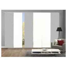 Schiebegardine Home Wohnideen "PIVE 6er SET" Gr. 1, silber (silberfarben), B:60cm H:245cm, Polyester, Gardinen, Schiebevorhang Digidruck 6er Set PIVE