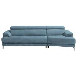 Ecksofa Egoitaliano "Soul, extravagantes Designsofa, Megasofa, super bequem, tolle Details", blau (hellblau), B:246cm H:99cm T:140cm, Luxus-Micofaser Lederoptik (100% Polyester) ist ein neues technisches Gewebe mit einem visuellen und taktilen Aspekt, der dem Nubuk sehr nahe kommt, mit innovativen Eigenschaften. Seine außerordentliche Weichheit kommt von einem exklusiven Produktionsprozess, der Un