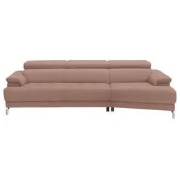 Ecksofa Egoitaliano "Soul, extravagantes Designsofa, Megasofa, super bequem, tolle Details", rosa (millenium rose), B:246cm H:99cm T:140cm, Leder »BULL« (echtes Rindsleder). Geschliffenes, pigmentiertes und behandeltes Rindsleder mit einer Dicke von 1, 3-1, 5 mm. Dieses Leder zeigt eine ziemlich weiche Hand mit einem halb undurchsichtigen Aussehen. Es handelt sich um ein geschütztes Leder. Eine le
