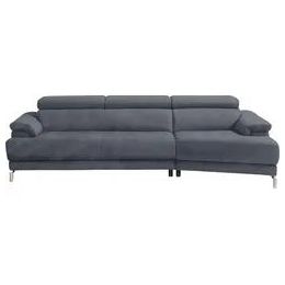 Ecksofa Egoitaliano "Soul, extravagantes Designsofa, Megasofa, super bequem, tolle Details", blau (ice lake), B:246cm H:99cm T:140cm, Luxus-Micofaser Lederoptik (100% Polyester) ist ein neues technisches Gewebe mit einem visuellen und taktilen Aspekt, der dem Nubuk sehr nahe kommt, mit innovativen Eigenschaften. Seine außerordentliche Weichheit kommt von einem exklusiven Produktionsprozess, der Un