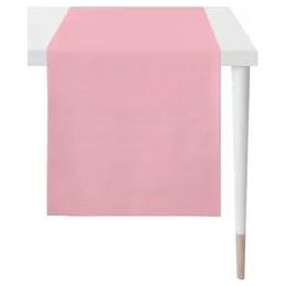 Tischläufer Apelt "Arizona, Uni-Basic" Gr. 1, rosa, B:44cm L:140cm, Leinen, Polyester, Tischdecken, Leinenoptik
