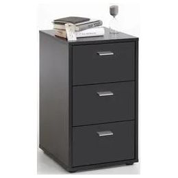 Nachtkommode FMD "SUVA", schwarz, B:35cm H:62,5cm T:40cm, Sideboards