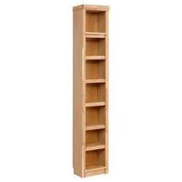Bücherregal Home Affaire "Soeren", braun (eiche), H:220cm, Regale, aus massiver Kiefer, in 2 Höhen, Tiefe 29 cm, mit viel Stauraum