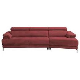 Ecksofa Egoitaliano "Soul, extravagantes Designsofa, Megasofa, super bequem, tolle Details", rot (marsala), B:246cm H:99cm T:140cm, Luxus-Micofaser Lederoptik (100% Polyester) ist ein neues technisches Gewebe mit einem visuellen und taktilen Aspekt, der dem Nubuk sehr nahe kommt, mit innovativen Eigenschaften. Seine außerordentliche Weichheit kommt von einem exklusiven Produktionsprozess, der Unre