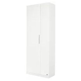 Garderobenschrank Rauch "Garderobe Drehtürenschrank Kleiderschrank Schrank Mehrzweck MINOSA", weiß (alpinweiß), B:69cm H:197cm T:41cm, Holzwerkstoff, Schränke, Breite 69 cm mit ausziehbarer Kleiderstange MADE IN GERMANY