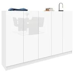 borchardt Möbel Schuhschrank BORCHARDT MÖBEL, weiß (weiß hochglanz), B:190cm H:120cm T:35cm, Schränke