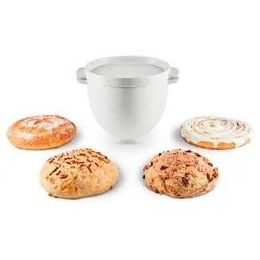 KitchenAid Schüssel "5KSM2CB5BGS", grau (hellgrau, weiß), B/H/L: 22,6cm x 19cm, Schüsseln, mit Backdeckel