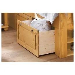 Schubkasten Home Affaire "Tessin", beige (natur), B:69cm H:29cm T:64cm, Massivholz, Schubladen, Bettschubladen auf Rollen, passend für das Home Affaire Bett Tessin