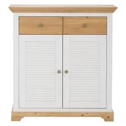Schuhkommode Home Affaire "Ayanna Kommode für ca. 9 Paar Schuhe", weiß (weiß, honig), B:94cm H:100cm T:39cm, FSC-zertifiziertes Massivholz, Sideboards, Schuhschrank aus massiver Kiefer, FSC, Breite 94 cm