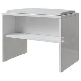 Badkommode SAPHIR "Badezimmer Sitzbank inkl. Sitzkissen aus Kunstleder in weiß und Ablage", weiß (weiß glanz), B:60cm H:48cm T:40cm, Spanplatte, Sideboards, verschiedene Farben, Garderobenbank 60 cm breit, gepolstert