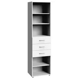 Standregal wimex "Multiraumkonzept", weiß, B:30cm H:185cm T:40cm, Holzwerkstoff, Spanplatte, Regale, planbar und erweiterbar