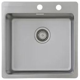 Einbauspüle respekta, silber, B:50 H:50 T:22,5, Edelstahl, Küchenspülen