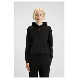 Kapuzensweatshirt HUGO UNDERWEAR "SHUFFLE_HOODIE", Damen, Gr. S, schwarz (schwarz 001), Sweatware, Obermaterial: 48% Baumwolle, 48% Modal, 4% Elasthan, unifarben, relaxed fit, hoch geschlossener Ausschnitt, weit Bündchen, Sweatshirts, mit HUGO Schriftzug