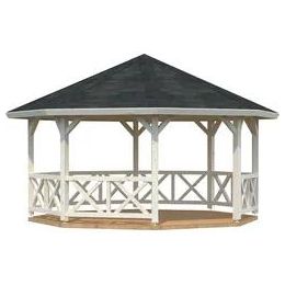 Holzpavillon Palmako "Betty", beige, B/H/T: 551cm x 346cm x 551cm, Pavillons, BxT: 551x551 cm, naturbelassen