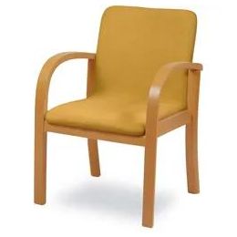 Esszimmersessel Home Affaire "LINA707", gelb (buche natur, gelb), B:60cm H:85cm T:50cm, 100% Polyester, Sessel, Extra-confort, Fleckenabweisendes Gewebe, Massivholz