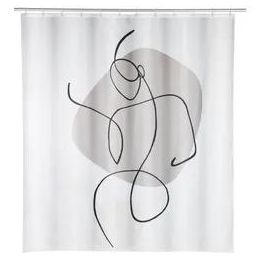 Duschvorhang Wenko "Ladyline", bunt (mehrfarbig), B:180cm H:200cm, Polyester, Duschvorhänge, Höhe 200 cm, mit One-Line-Design