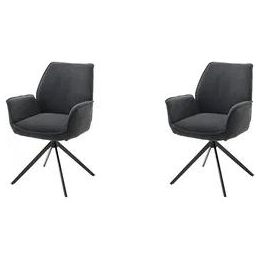 Esszimmerstuhl Musterring "Tiama", schwarz, B:63cm H:91cm T:65cm, Eisen, Stühle, Stativgestell aus Eisen schwarz, 180 drehbar, Stoff Cord oder Bouclé