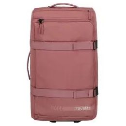 Weichgep&auml;ck-Trolley Travelite "KICK OFF, verschiedene Gr&ouml;&szlig;en und Farben", Gr. B/H/T: 68cm x 37cm x 26cm 65 l, rosa, Polyester, unifarben, Koffer, Reisetasche Reisegep&auml;ck Reisekoffer Trolley Freizeittasche