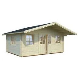 Gartenhaus Palmako "H_elena", beige (naturbelassen), Fußboden im Gartenhaus, ohne Dacheindeckung, Gartenhäuser, 18,6 qm