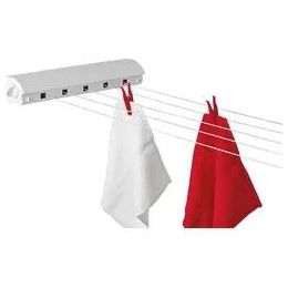 Wand-Wäscheleine Bischof, weiß, B:46cm H:7cm T:7cm, Kunststoff, Wäscheständer, (Wand-zu-Wand-Wäschetrockner)