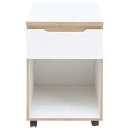 Container Innostyle "Memphis Aktenschrank,45x122x38cm (B/H/T)", weiß (weiß, artisan eiche), B:45cm H:66cm T:55cm, Holzwerkstoff, MDF, Schränke, Rollcontainer, 1 Schubkasten, Soft-Close, ABS-Kantenschutz, 2 Rollen mit Bremse