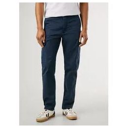 Chinohose Pepe Jeans "SLIM CARGO TWILL", Herren, Gr. 31, Länge 34, blau (dulwich blau), Twill, Obermaterial: 97% Baumwolle, 3% Elasthan, unifarben, slim fit lang, Hosen, mit aufgesetzten Taschen