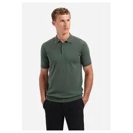 T-Shirt NO EXCESS "NO EXCESS Gestricktes Poloshirt Pullover Short Sleeve Polo Solid", Herren, Gr. 3XL, dunkelgrün, 80% Baumwolle, 20% Polyamid, Shirts
