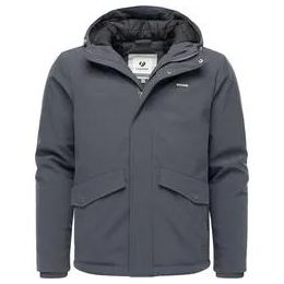Funktionsjacke Ragwear "Shellis YOUMODO", Herren, Gr. L (52), dunkelgrau, Softshell, Obermaterial: 96% Polyester, 4% Elasthan, Innenfutter: 100% Polyester, Wattierung: 100% Polyester, gerade hüftbedeckend, hoch geschlossener Ausschnitt, Ärmel ohne Ärmelschlitz Rippbündchen, Jacken, Wasserdichte Softshelljacke mit Kapuze