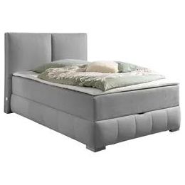Boxbett OTTO HOME "Wehma", weiß, neutral, B:144cm L:224cm, Komplettbetten, Boxbett mit Bettkasten, ohne Kopfteil, inkl. Topper