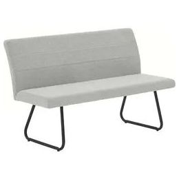 Bank OTTO HOME "Blee", grau, B:140cm H:85cm T:60cm, FSC-zertifizierter Holzwerkstoff, Sitzbänke, pflegeleichter Strukturstoff, Metallgestell, verstellbaren Justierfüße