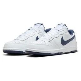 Sneaker Nike SPORTSWEAR "BIG LOW", Gr. 47,5, weiß, midnight navy, synthetik, Leder, Synthetik, Schuhe