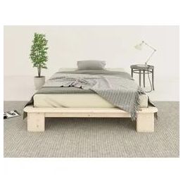 Futonbett Home Affaire "Peregrin, Bett, Bettgestell, Massivholzbett", natur, B:138cm H:24,6cm L:218cm, Betten, inklusive Lattenrost, aus massiver Kiefer, FSC