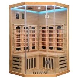 Infrarotkabine Sanotechnik "SUPREME", holz, (ohne Ofen), Saunen, mit 6 Vollspektrumstrahler und 3 Carbon Heizplatten