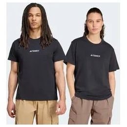 Funktionsshirt Adidas TERREX "U AOP T", Herren, Gr. L, schwarz, Obermaterial: 100% Baumwolle, Shirts