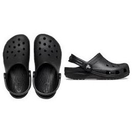 Clog Crocs "Classic K", Kinder, Gr. 30, schwarz, CrosliteTM, unifarben, Schuhe, Sommerschuh, Hausschuh, Badeschuh mit schwenkbarem Fersenriemchen