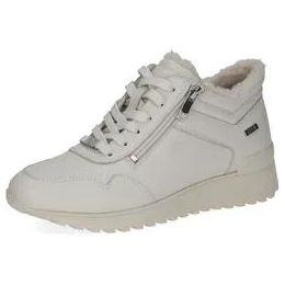 Keilsneaker Caprice, Damen, Gr. 40, natur, Nappaleder, unifarben, Schuhe Sneaker, Winterboots, Schnürschuh, High-Top-Sneaker, in bequemer Weite